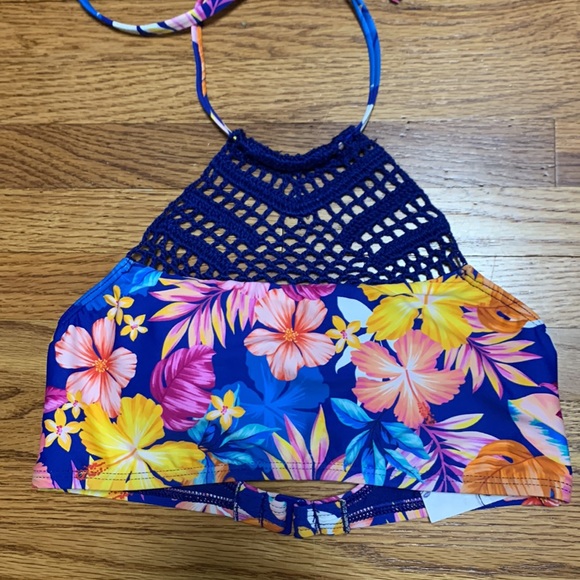 Hobie | Swim | Hobie Kids Swimsuit High Neck Kids Bikini Crochet Neck ...